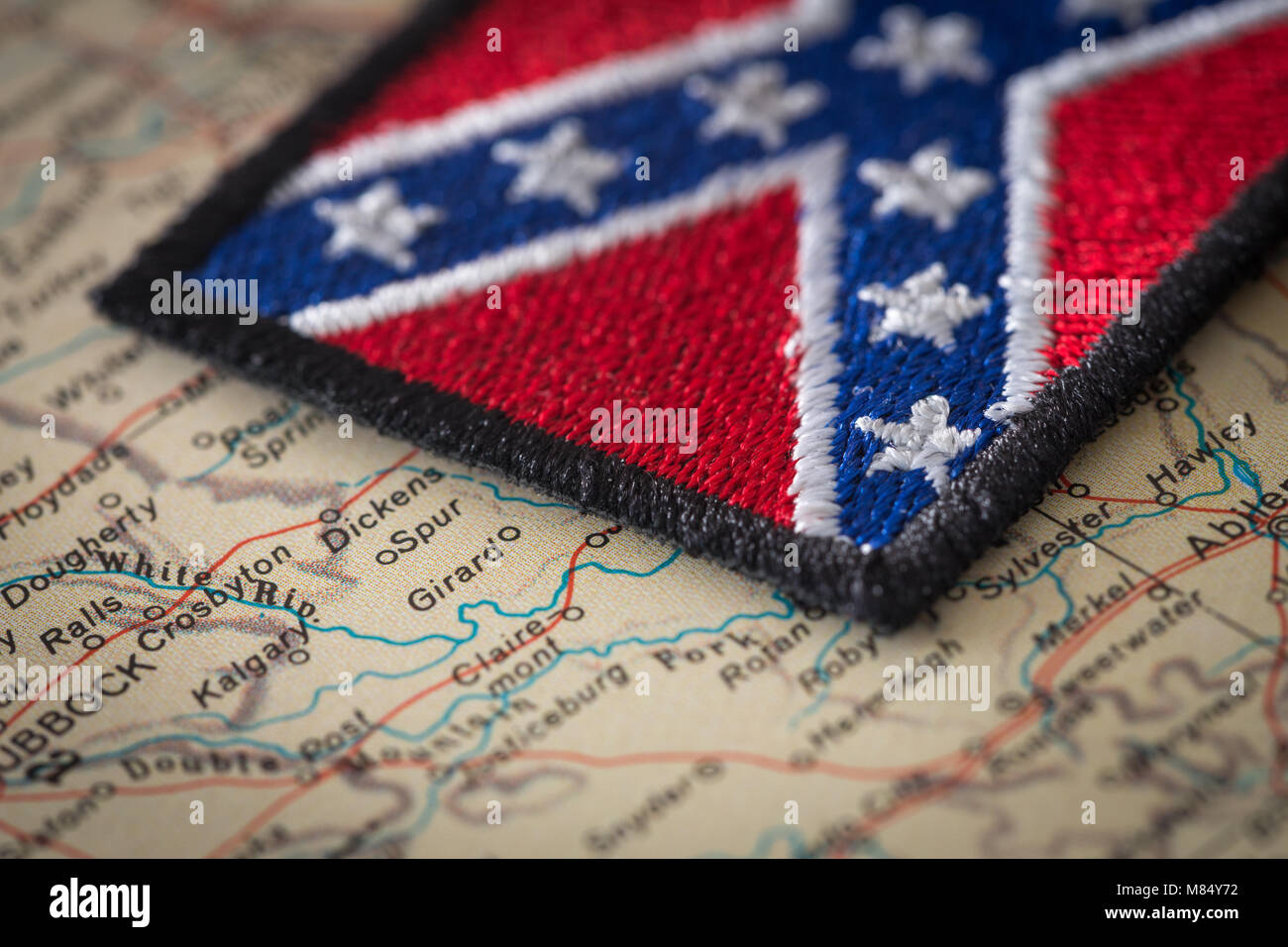 Hisorical flag of the south of the United States on the background of ...