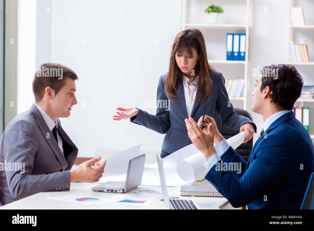 Business meeting with employees in the office Stock Photo - Alamy