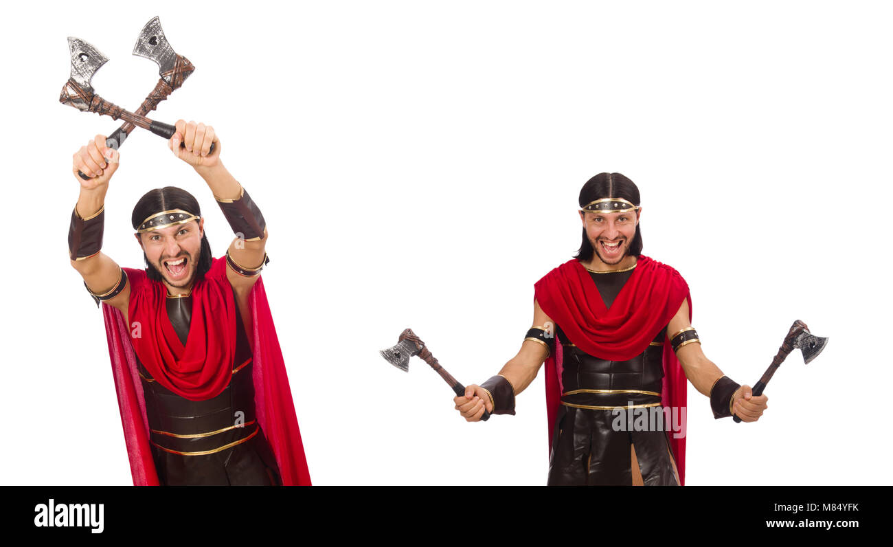 Gladiator isolated on white Stock Photo - Alamy
