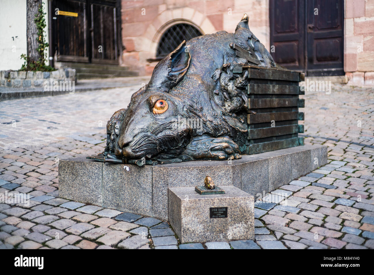 Albrecht Duerer Rabbit, Nuremburg, Franconia, Bavaria, Germany, Europe ...