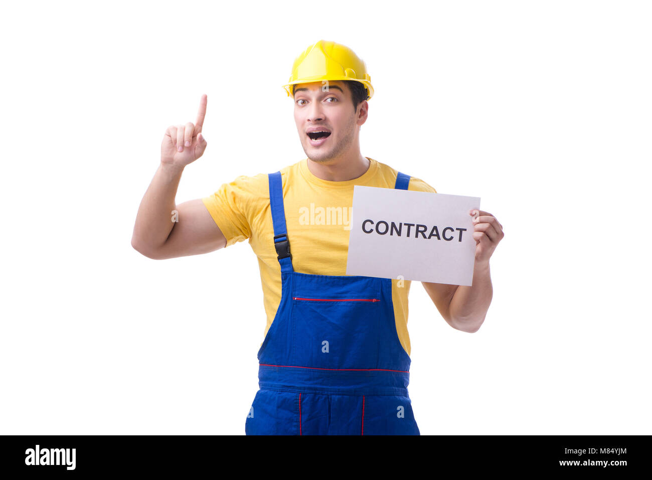 Worker not happy with his employment contract Stock Photo - Alamy