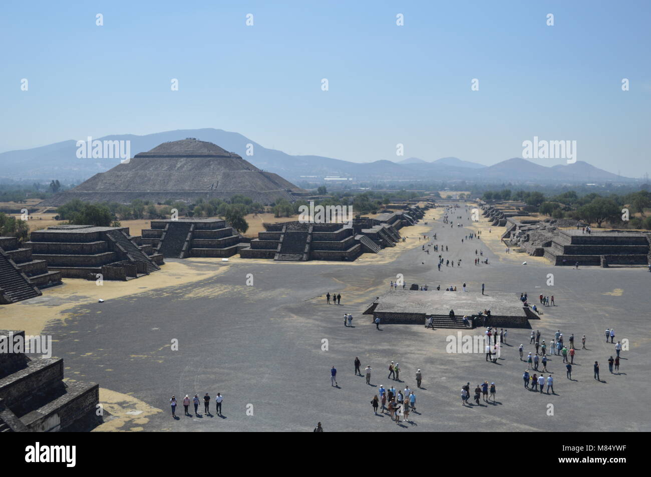 A view of the Pyramid of the Sun and the Avenue of the Dead from the ...