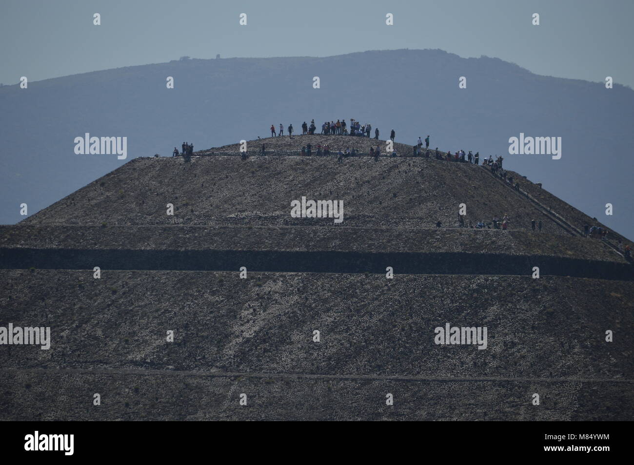 A view of the Pyramid of the Sun from the Pyramid of the Moon in ...