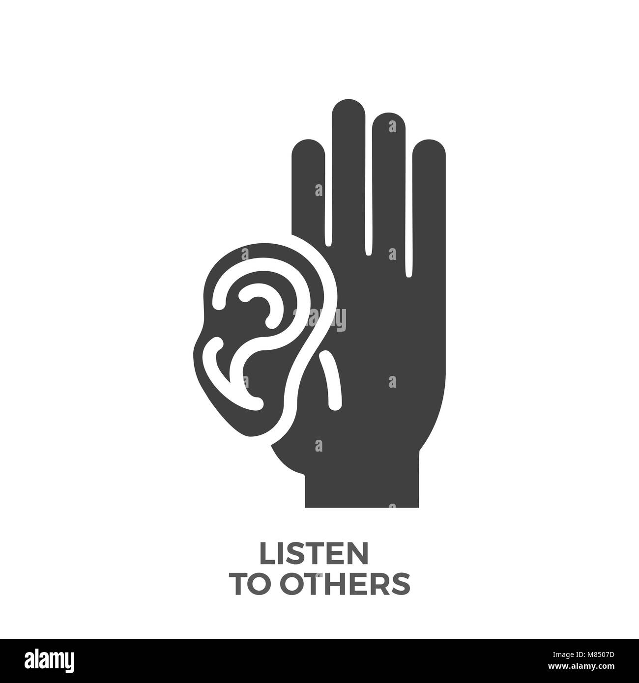 Whisper vector vectors Black and White Stock Photos & Images - Alamy