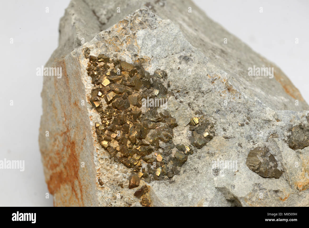 A specimen of iron pyrites, from Rapahoe, New Zealand Stock Photo - Alamy