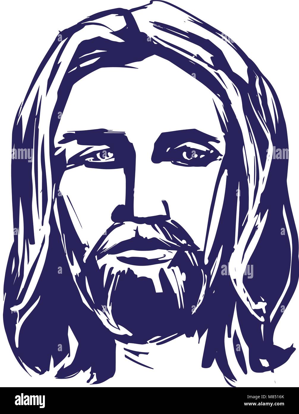 Jesus Face Stencil