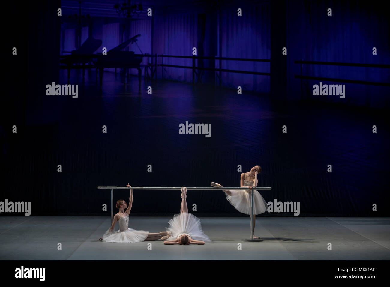 Scene from the ballet "Red Giselle" performed by the ballet dancers of ...