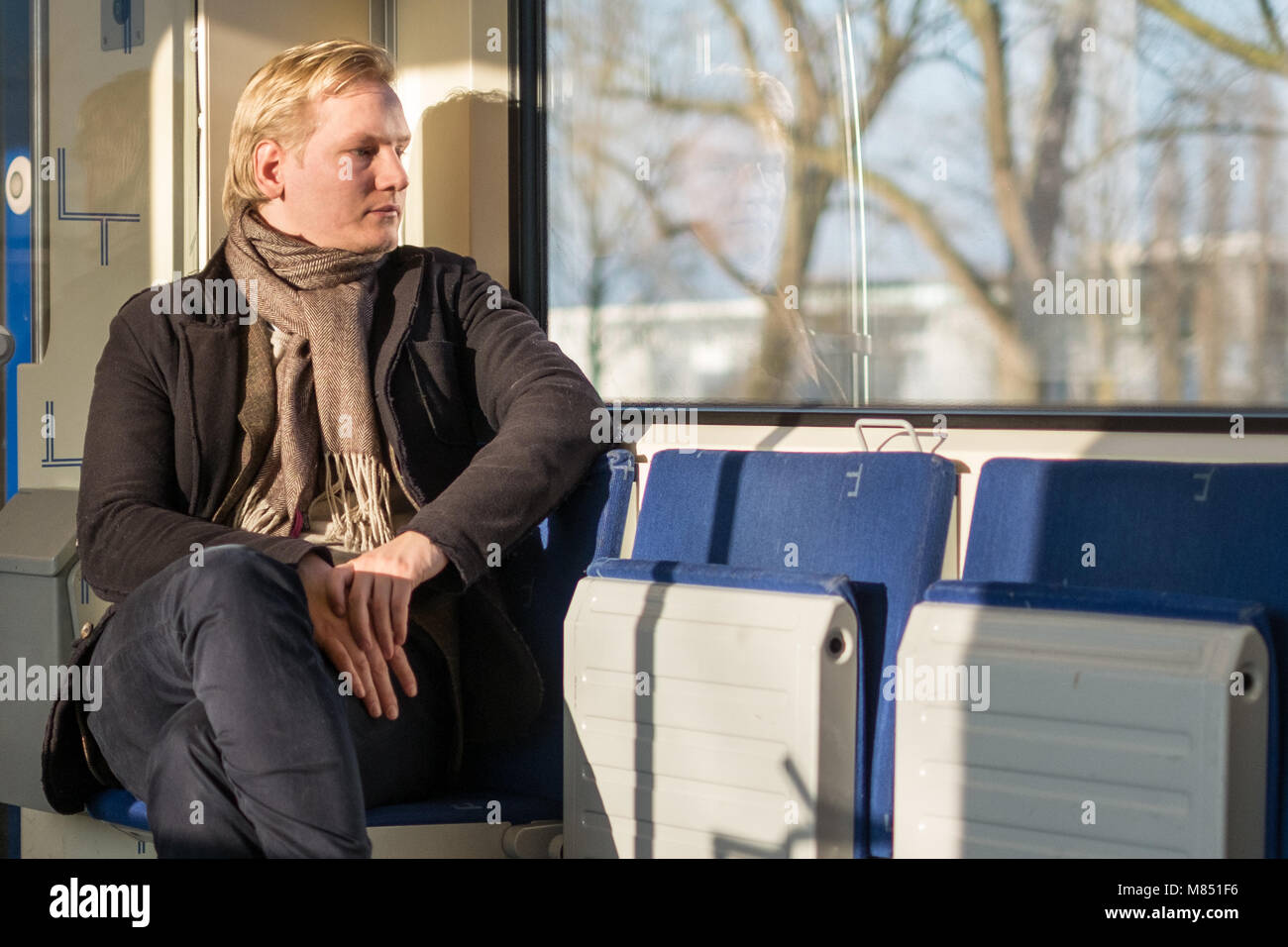 Business man commute train hi-res stock photography and images - Alamy