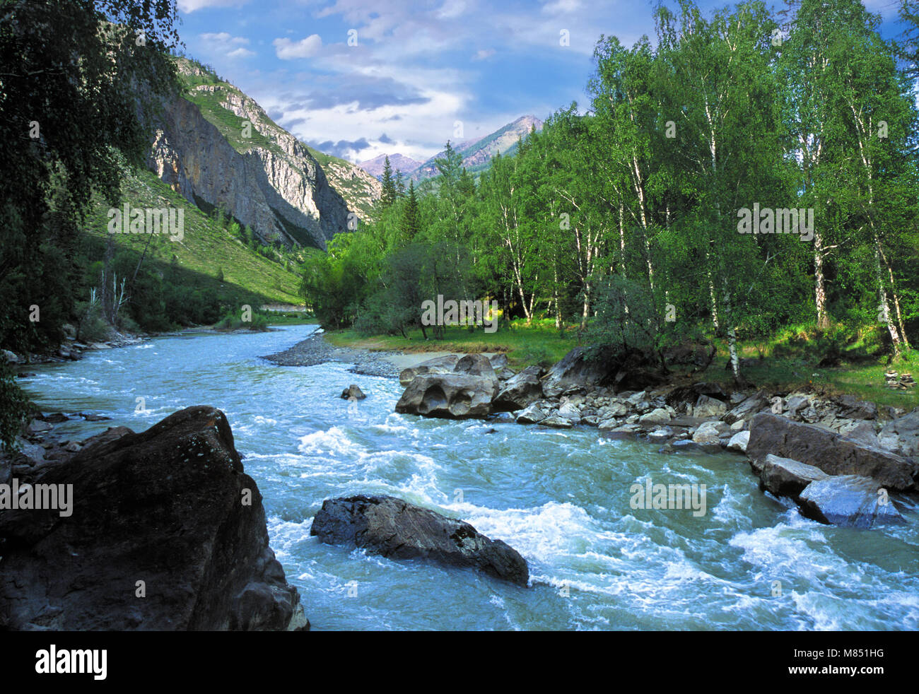 Chuja river in Altai mountains, Russia Stock Photo - Alamy