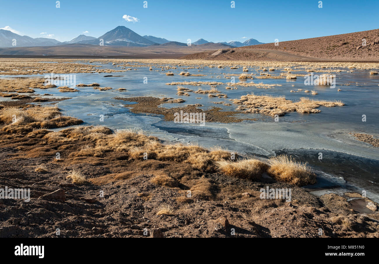 Active volcano Putana (also known as Jorqencal or Machuca) near Vado ...
