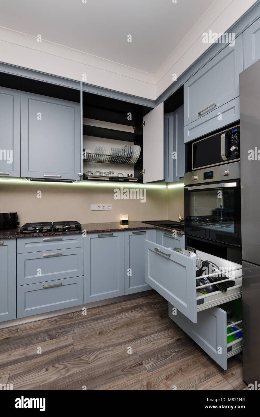 Modern kitchen interior Stock Photo - Alamy