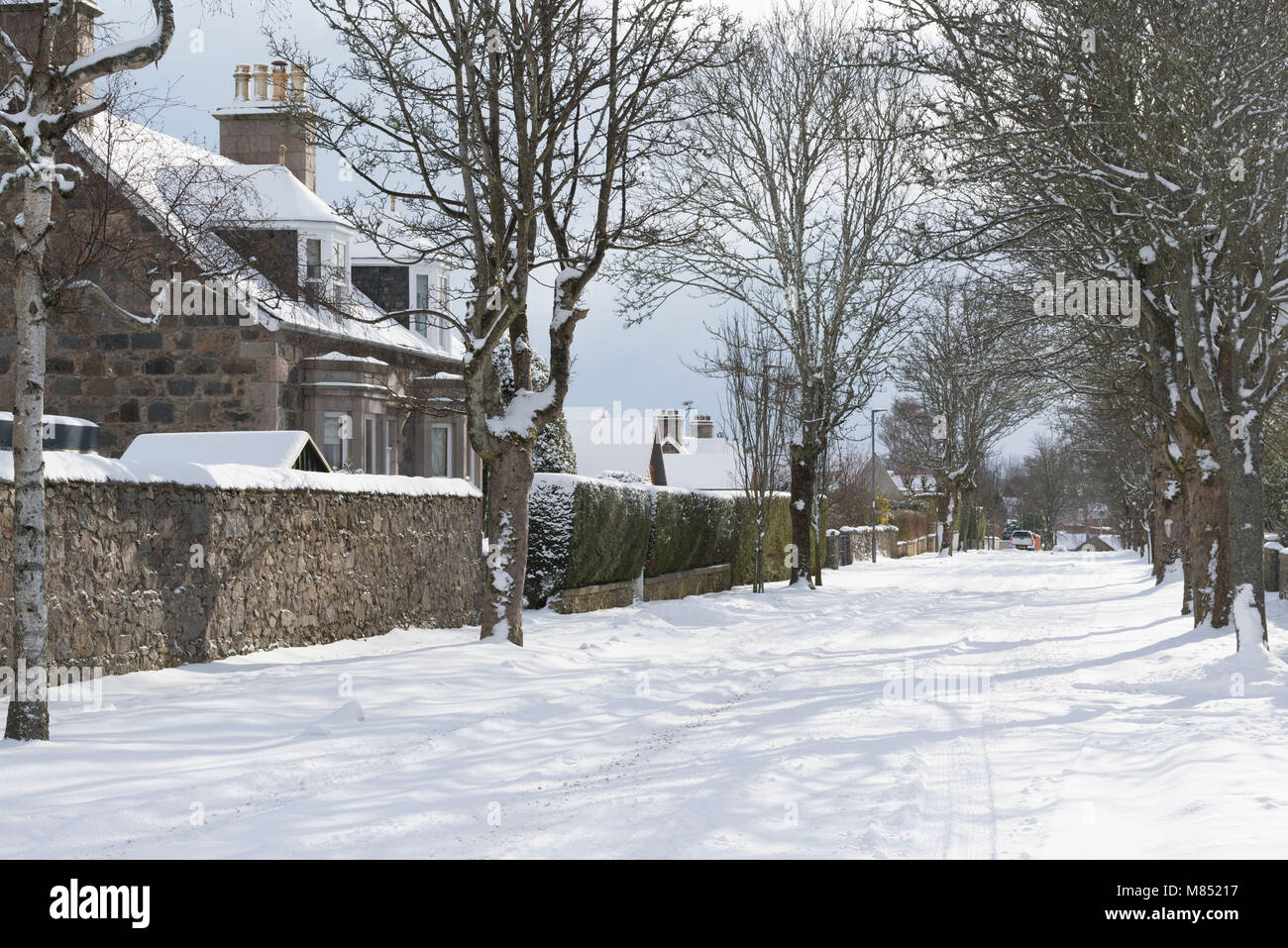 William Street in Torphins in Winter Stock Photo - Alamy