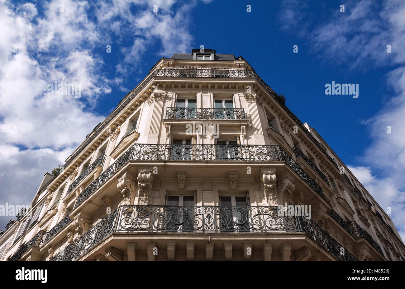 The typical facade of Parisian building, France Stock Photo - Alamy