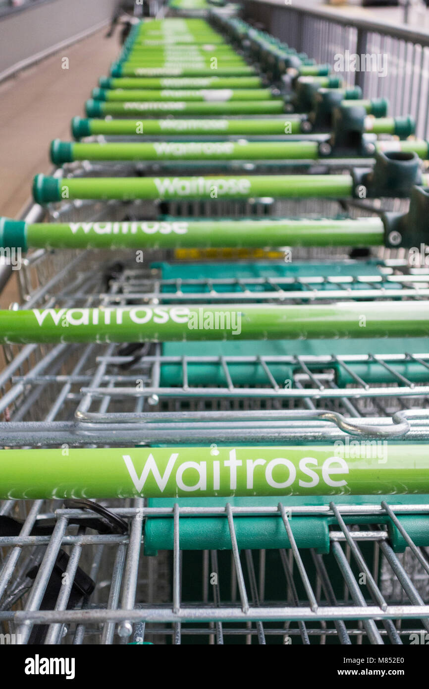 Shopping trolley park trolleys hi-res stock photography and images - Alamy