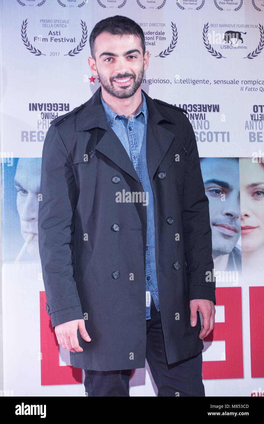 Rome, Italy. 14th Mar, 2018. Italian actor Primo Reggiani Premiere of ...