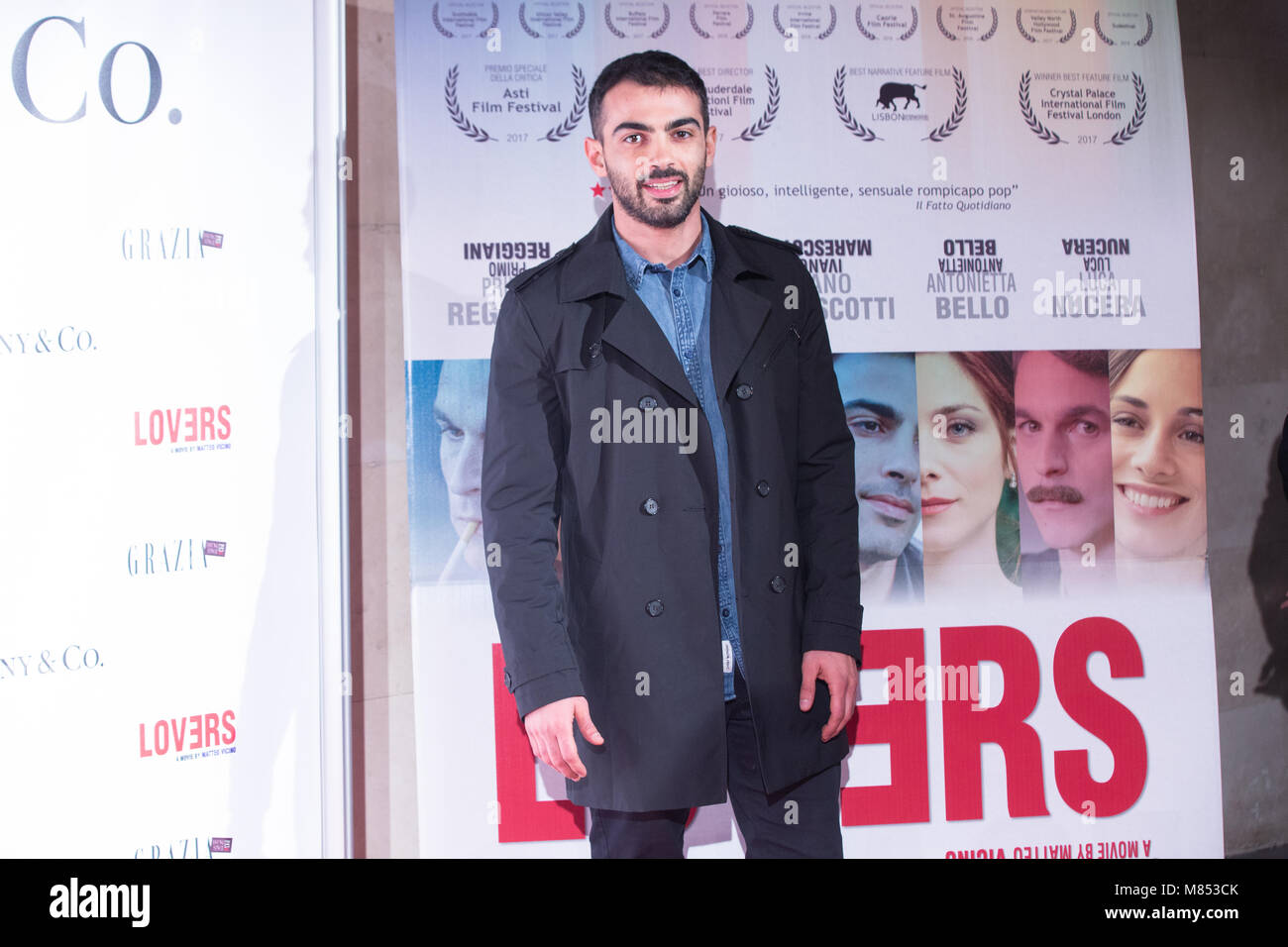 Rome, Italy. 14th Mar, 2018. Italian actor Primo Reggiani Premiere of ...