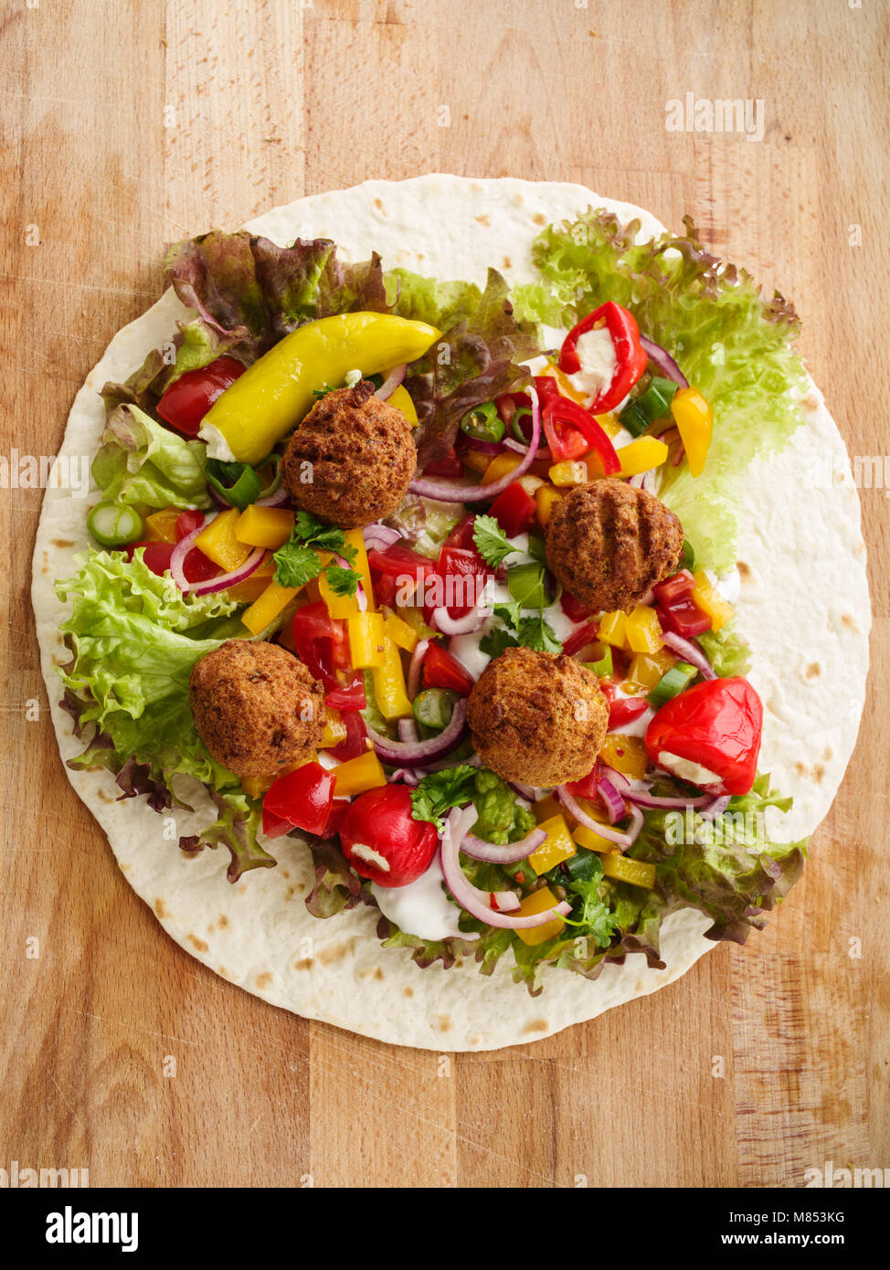 Falafel wrap hi-res stock photography and images - Alamy