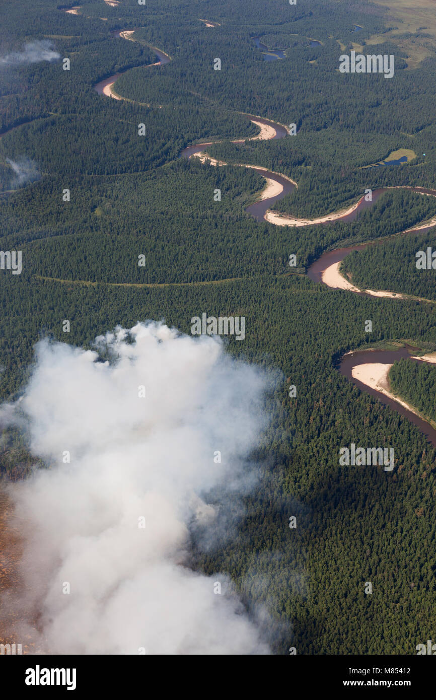 Aerial view smoke wildfire fire hi-res stock photography and images - Alamy