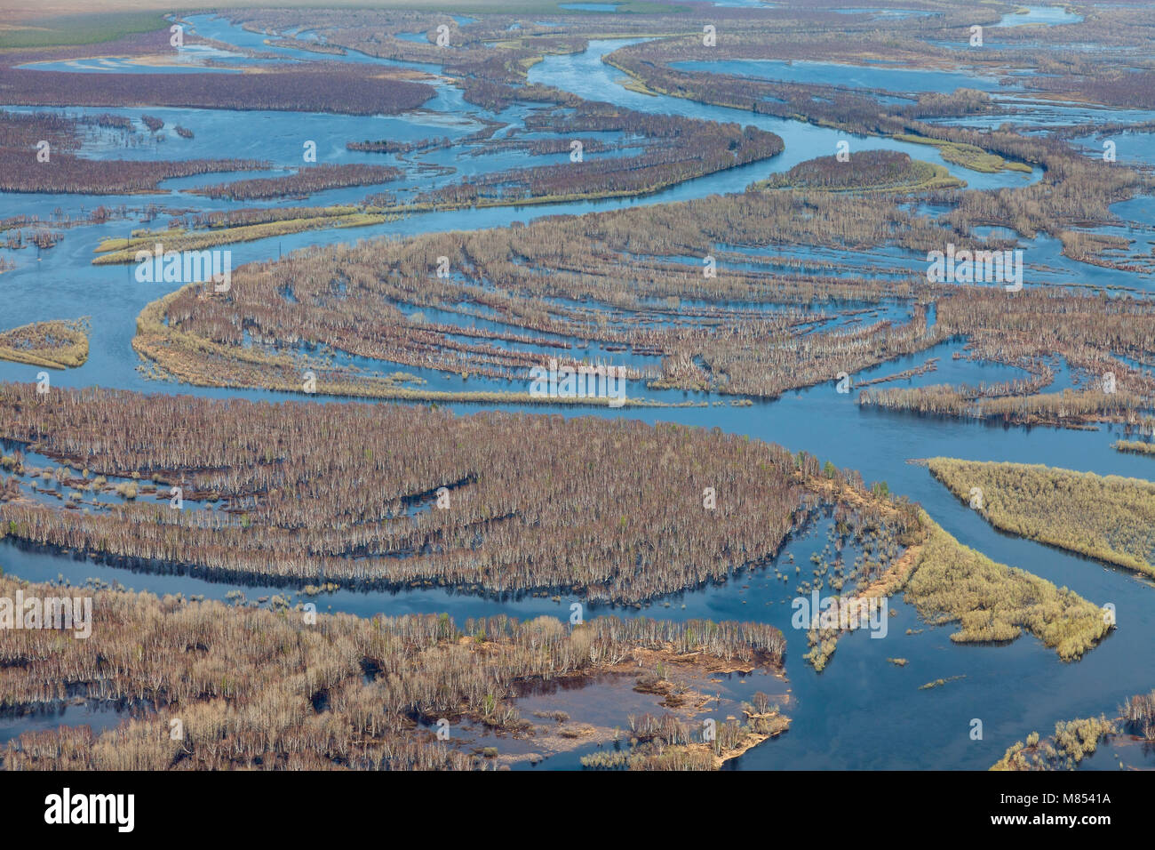 Aerial view floodplain park hi-res stock photography and images - Alamy