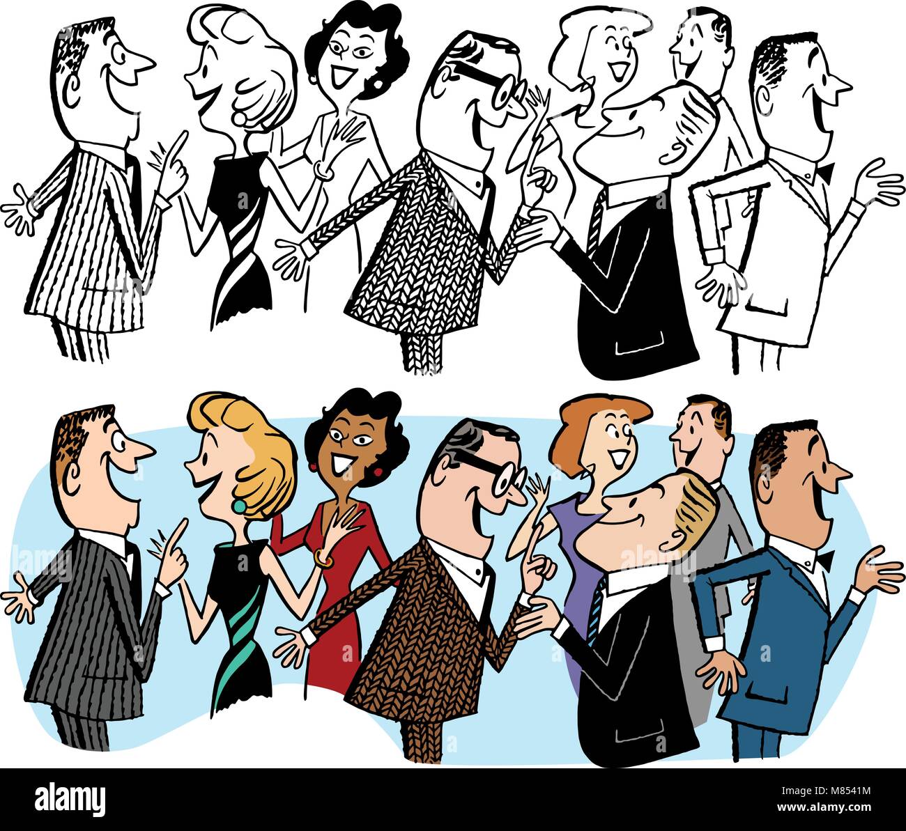 A group of people having a conversation at a party Stock Vector Image ...