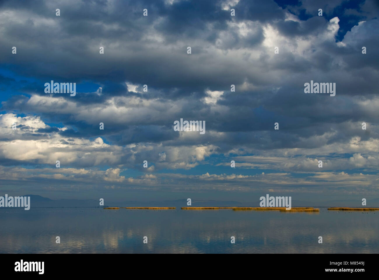 Marsh with clouds, Tule Lake National Wildlife Refuge, California Stock ...