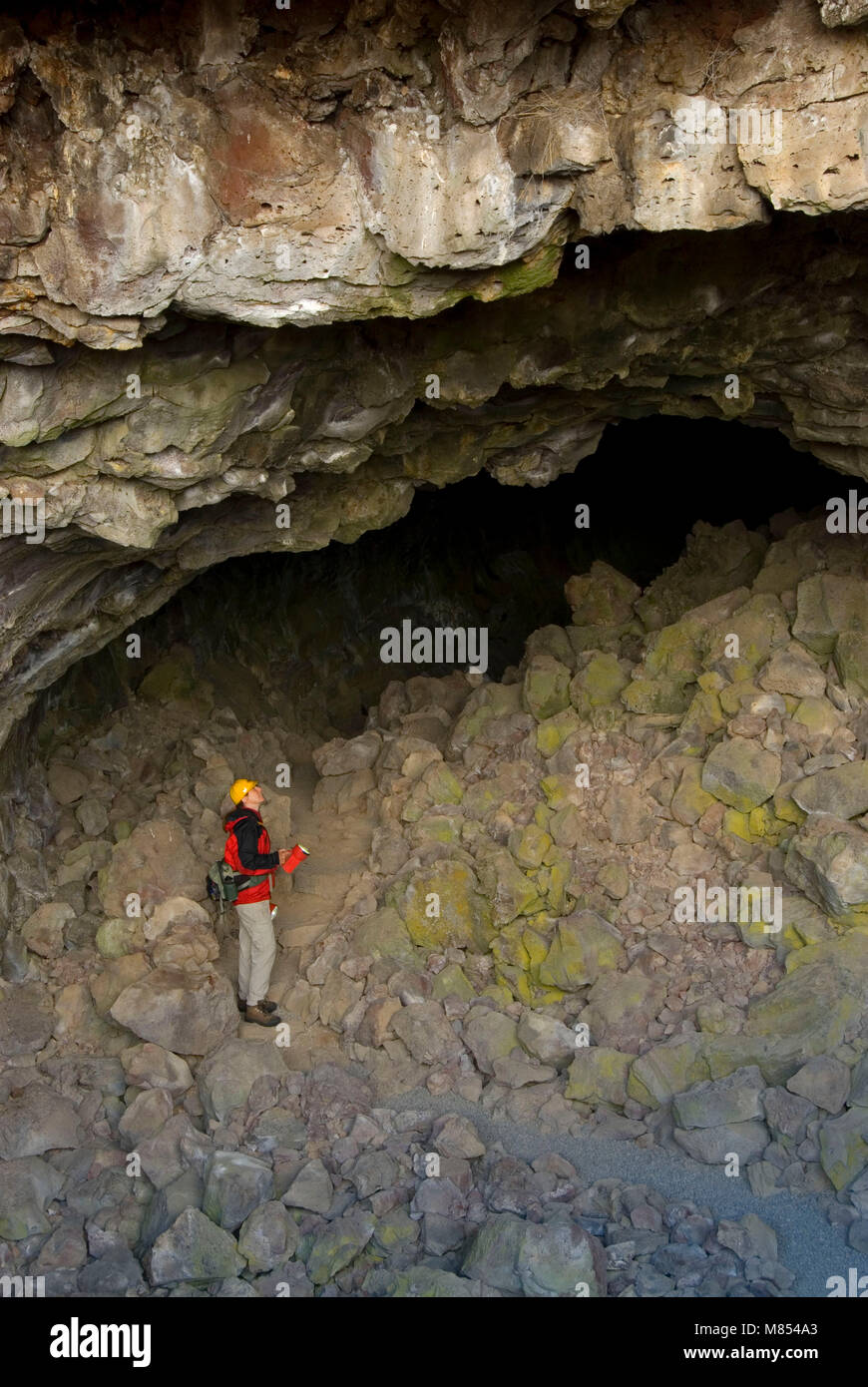 Indian Well Cave entrance, Lava Beds National Monument, California ...