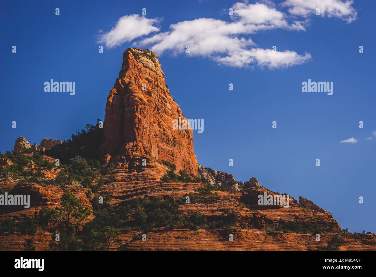“The Fin” rock formation standing prominently in the Red Rock Secret ...