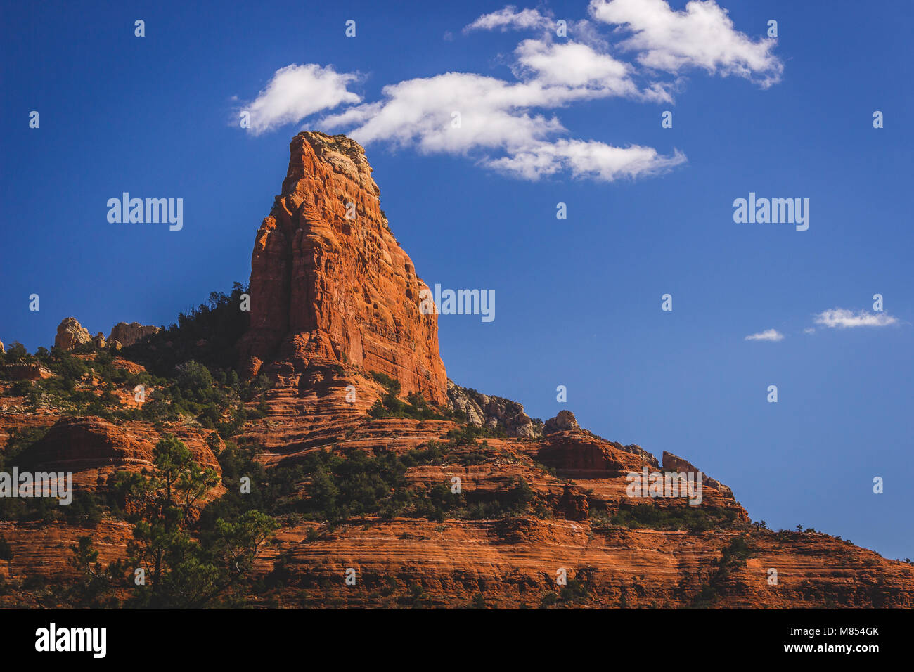 “The Fin” rock formation standing prominently in the Red Rock Secret ...