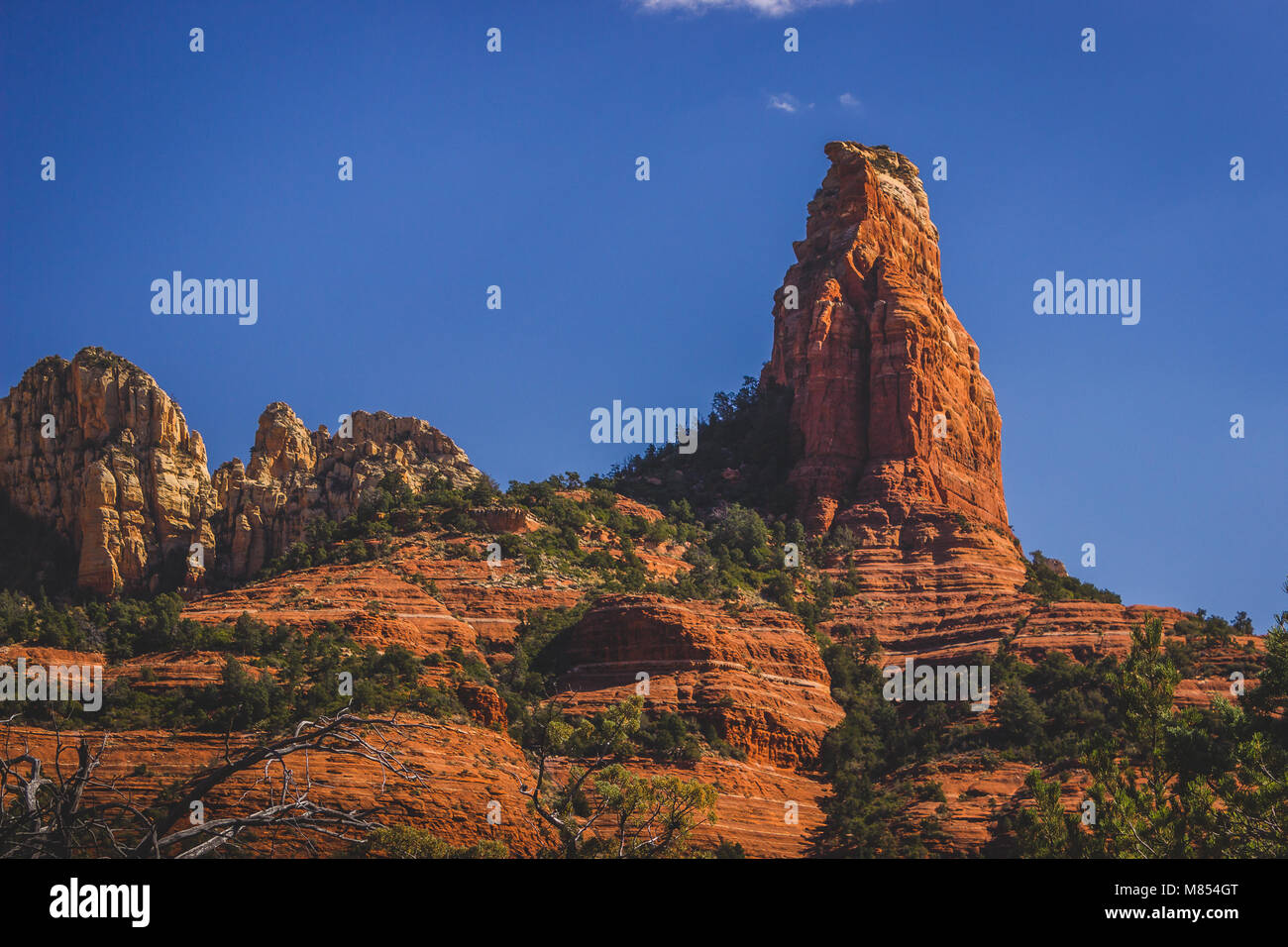 “The Fin” rock formation standing prominently in the Red Rock Secret ...