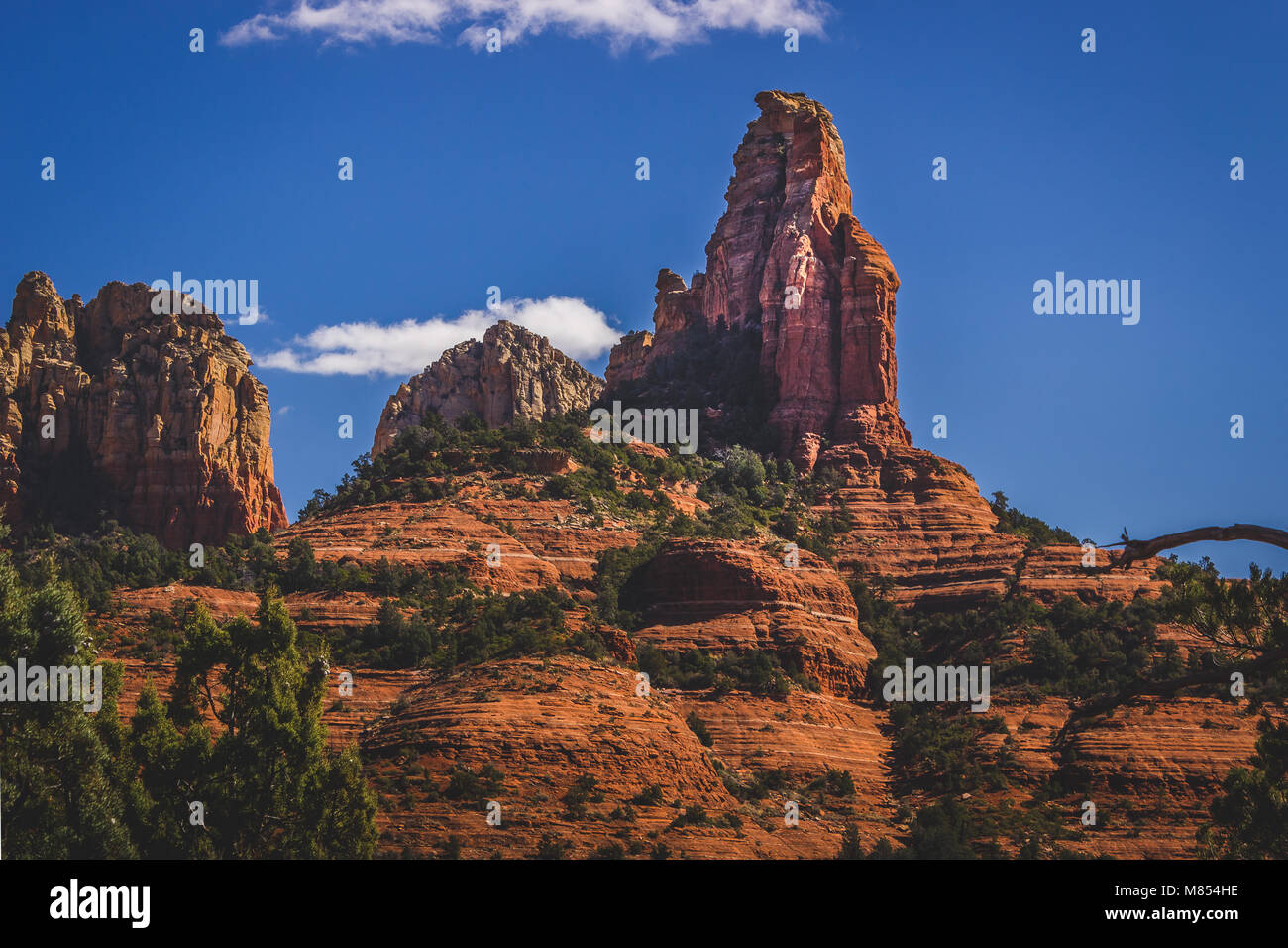“The Fin” rock formation standing prominently in the Red Rock Secret ...