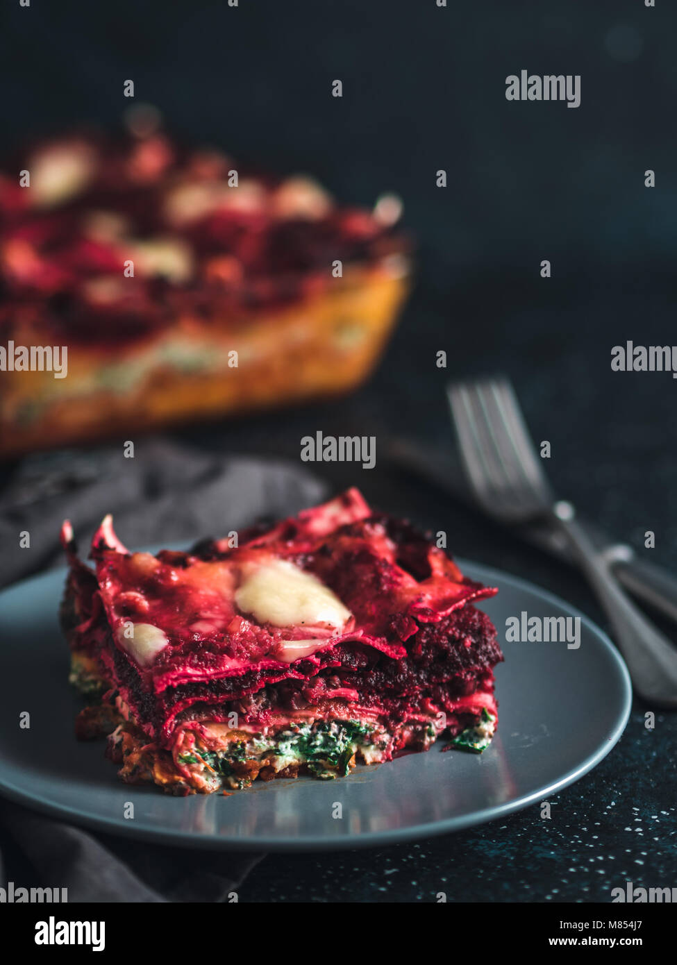 Vegetable rainbow lasagne Stock Photo - Alamy