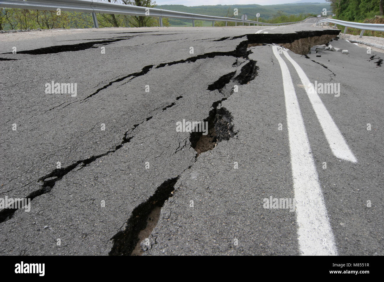 Earthquake Crack Road High Resolution Stock Photography and Images - Alamy