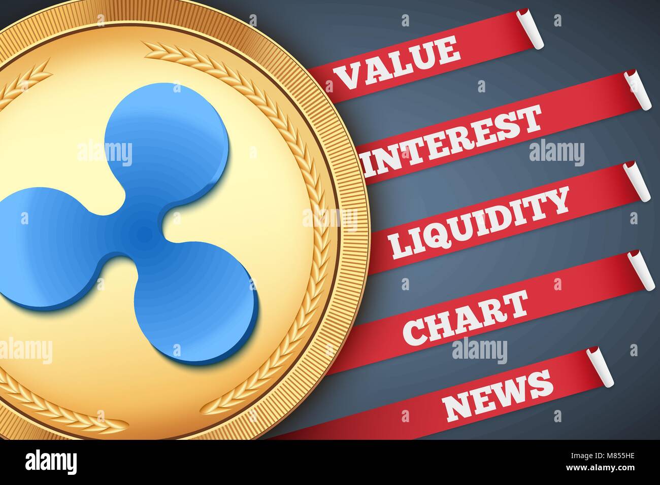 Background of Ripple cryptocurrency Infographic Stock Vector Image ...