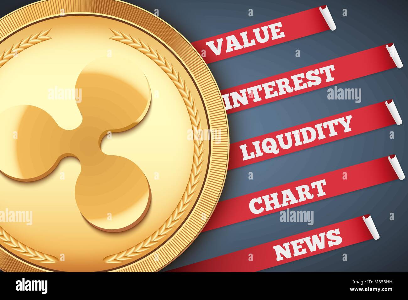 Background of Ripple cryptocurrency Infographic Stock Vector Image ...
