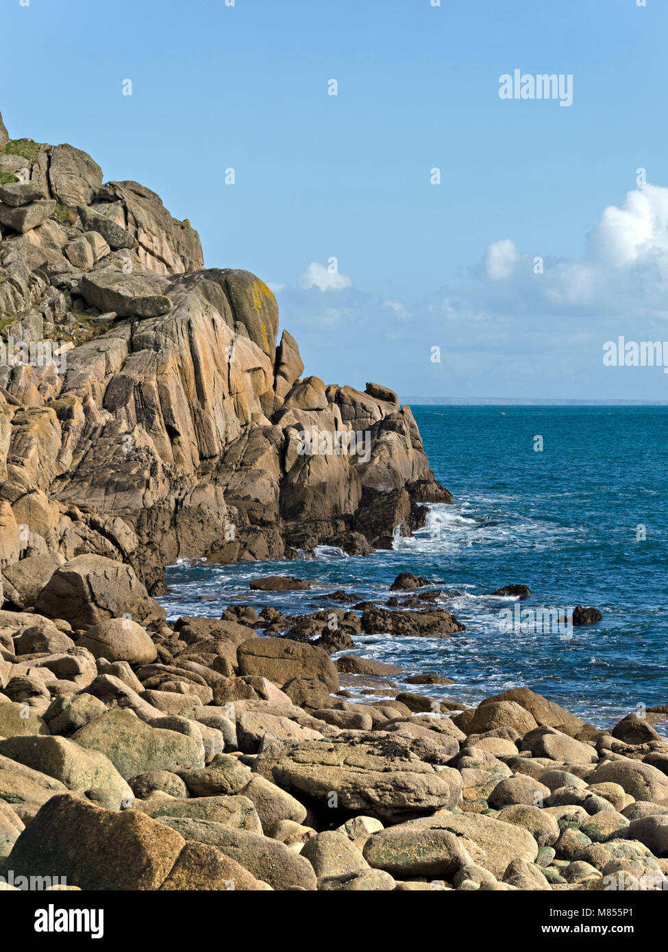 Sea cliffs, Penberth Cove, Cornwall, England, UK Stock Photo - Alamy