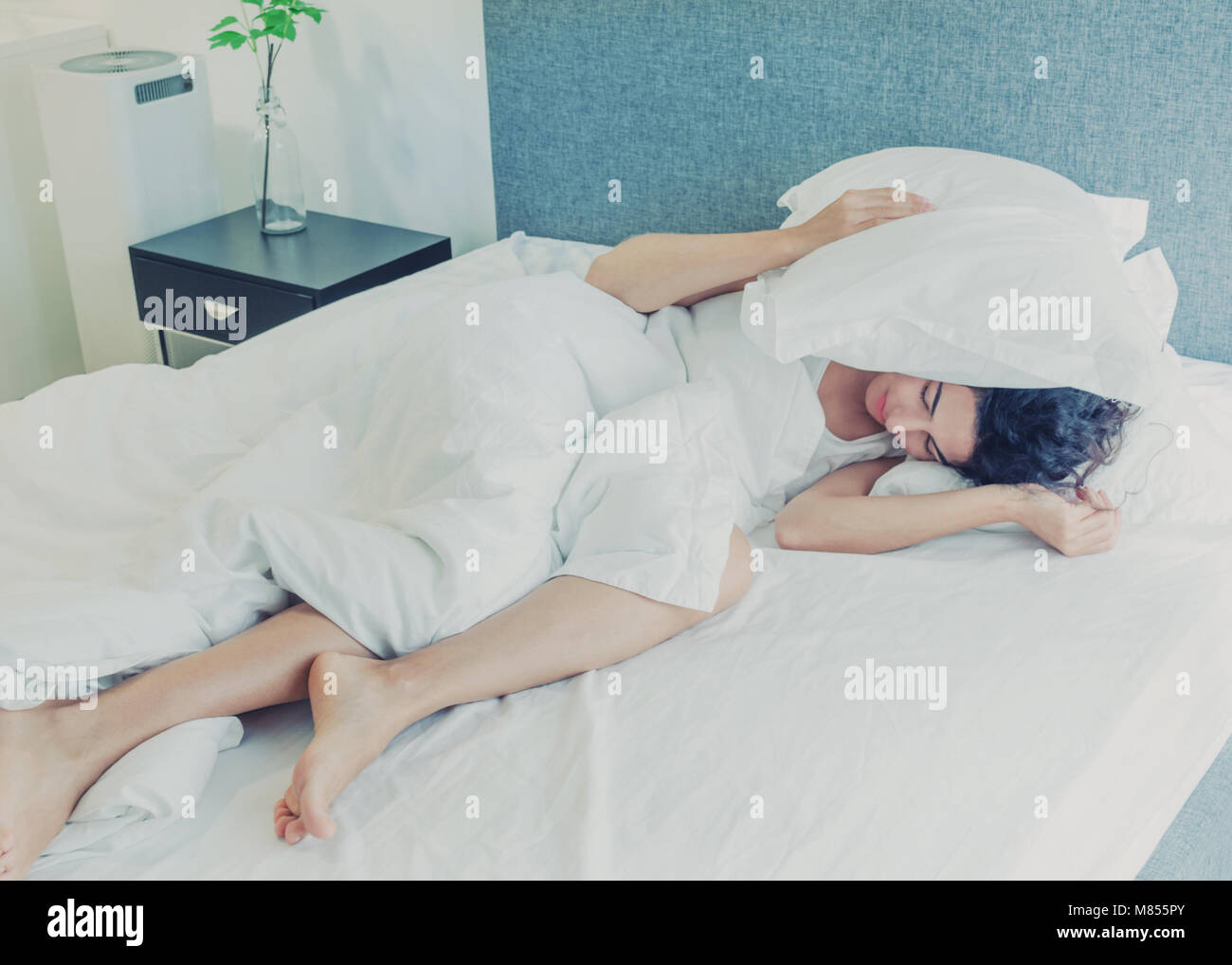 Woman wake up funny hi-res stock photography and images - Alamy