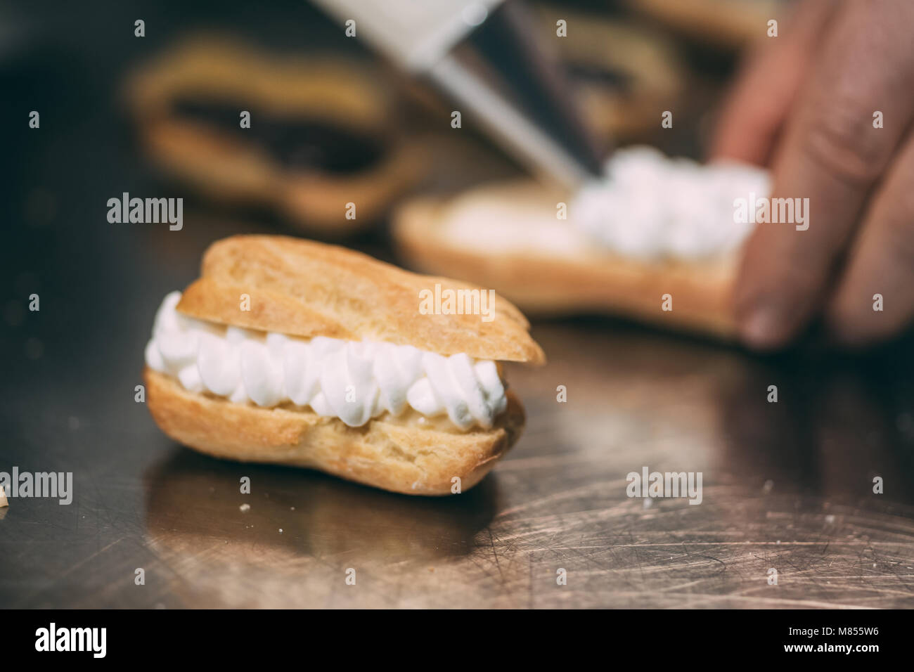 Making of french patisserie with a professional chef Stock Photo - Alamy