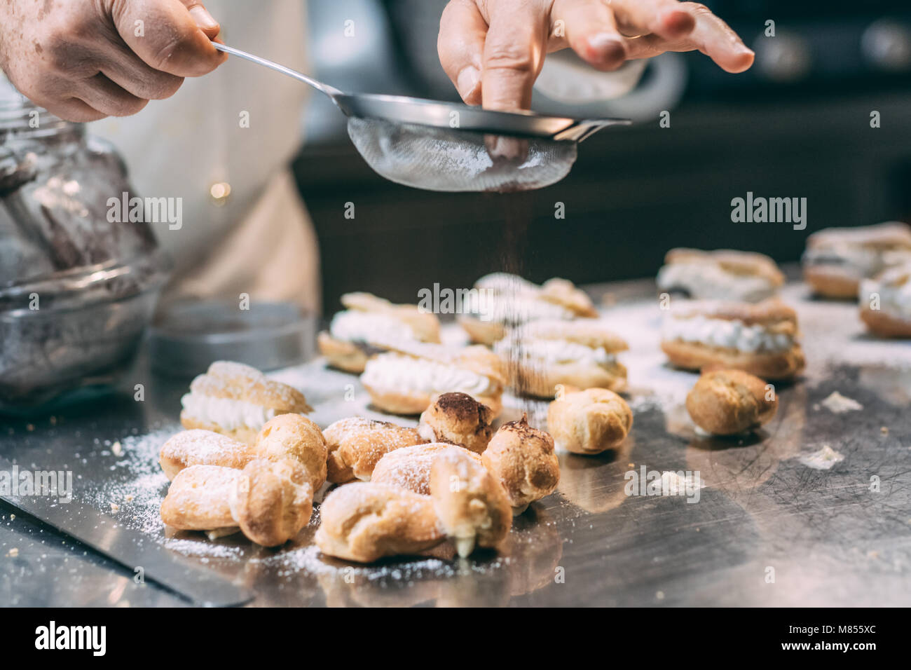 Making of french patisserie with a professional chef Stock Photo - Alamy