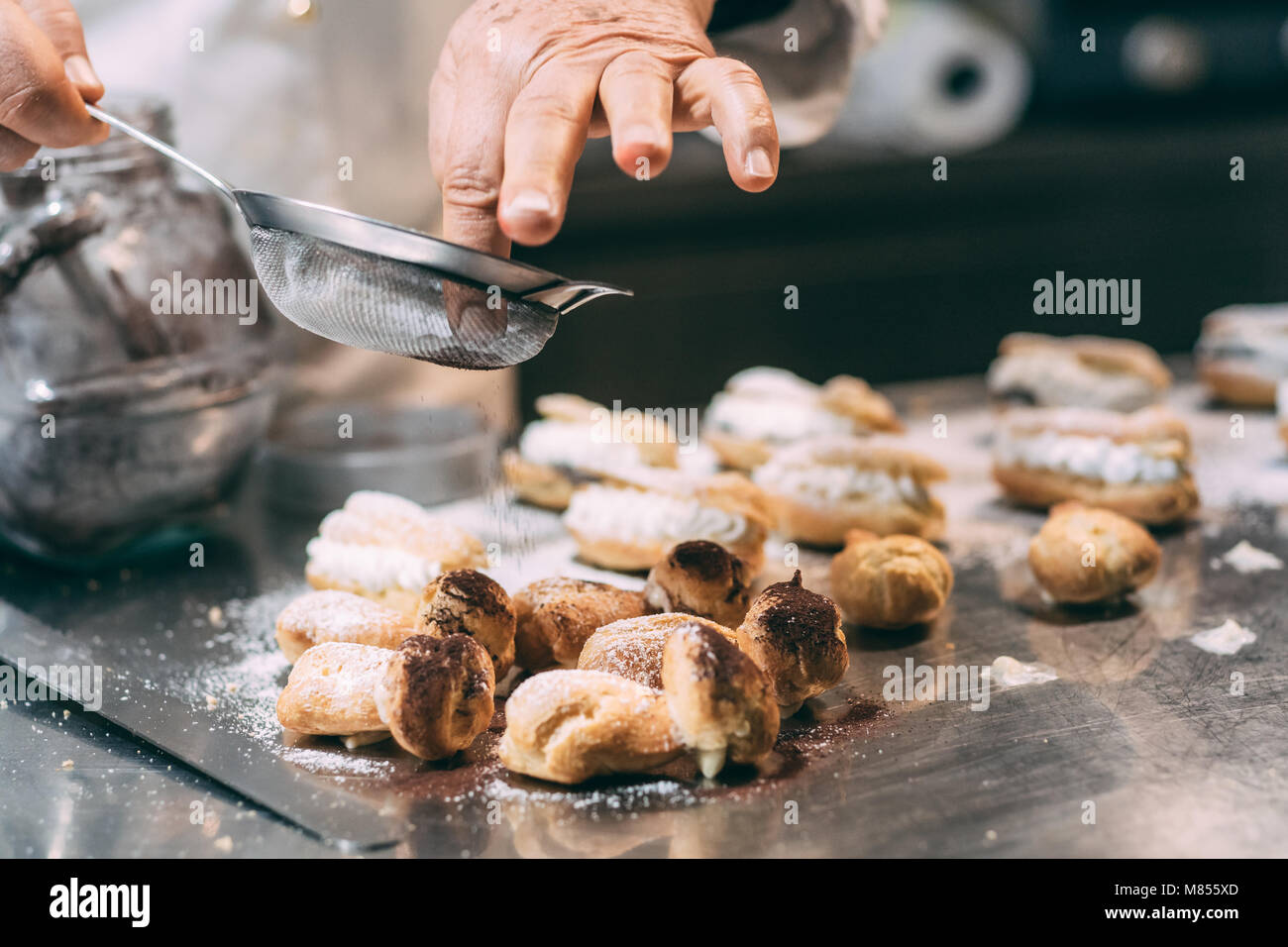 Making of french patisserie with a professional chef Stock Photo - Alamy