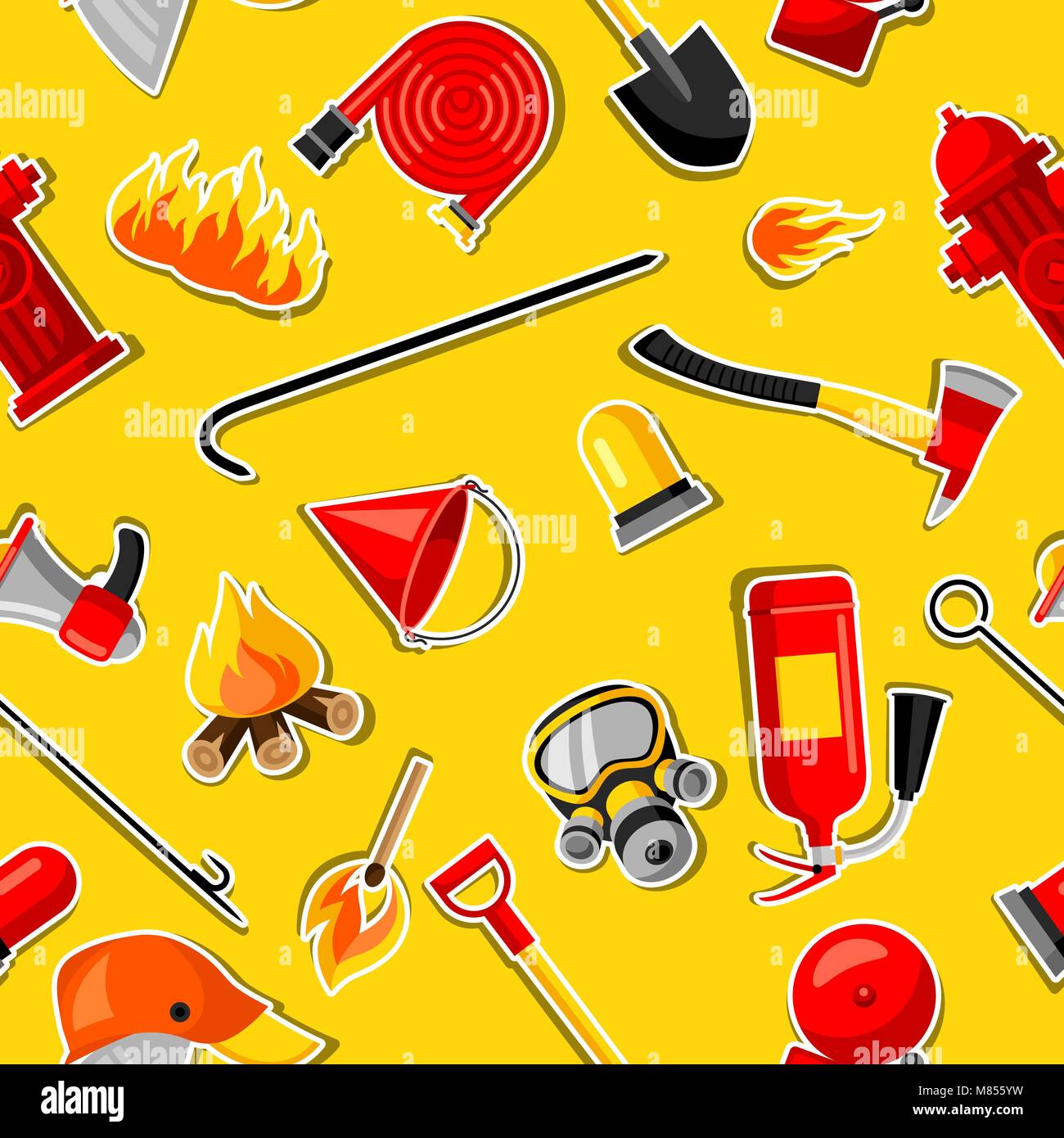 Firefighter pattern Stock Vector Images - Alamy
