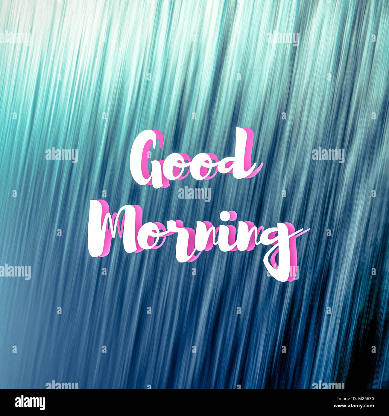 Good morning poster with shadows and vigneting Stock Photo - Alamy