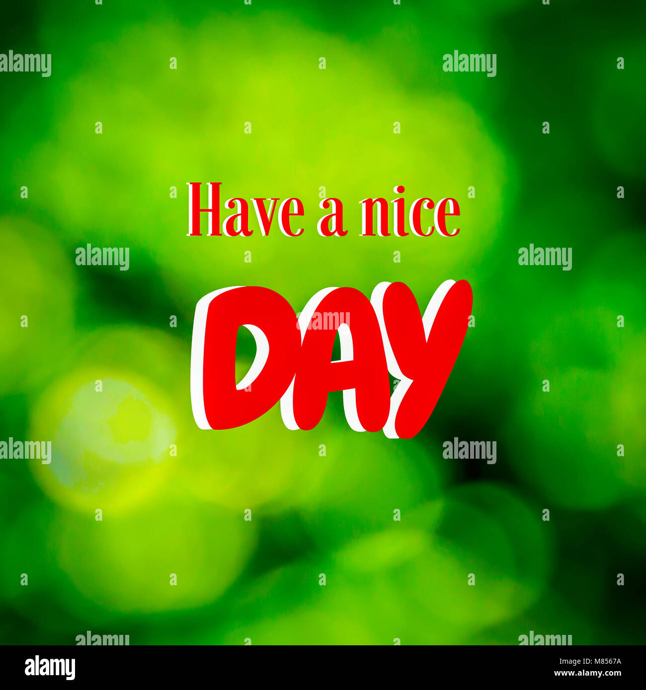 Nice day calligraphy poster design hi-res stock photography and images ...
