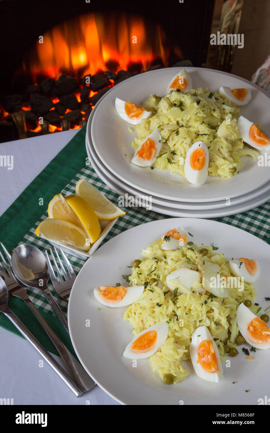 A traditional breakfast dish of Kedgeree Stock Photo - Alamy