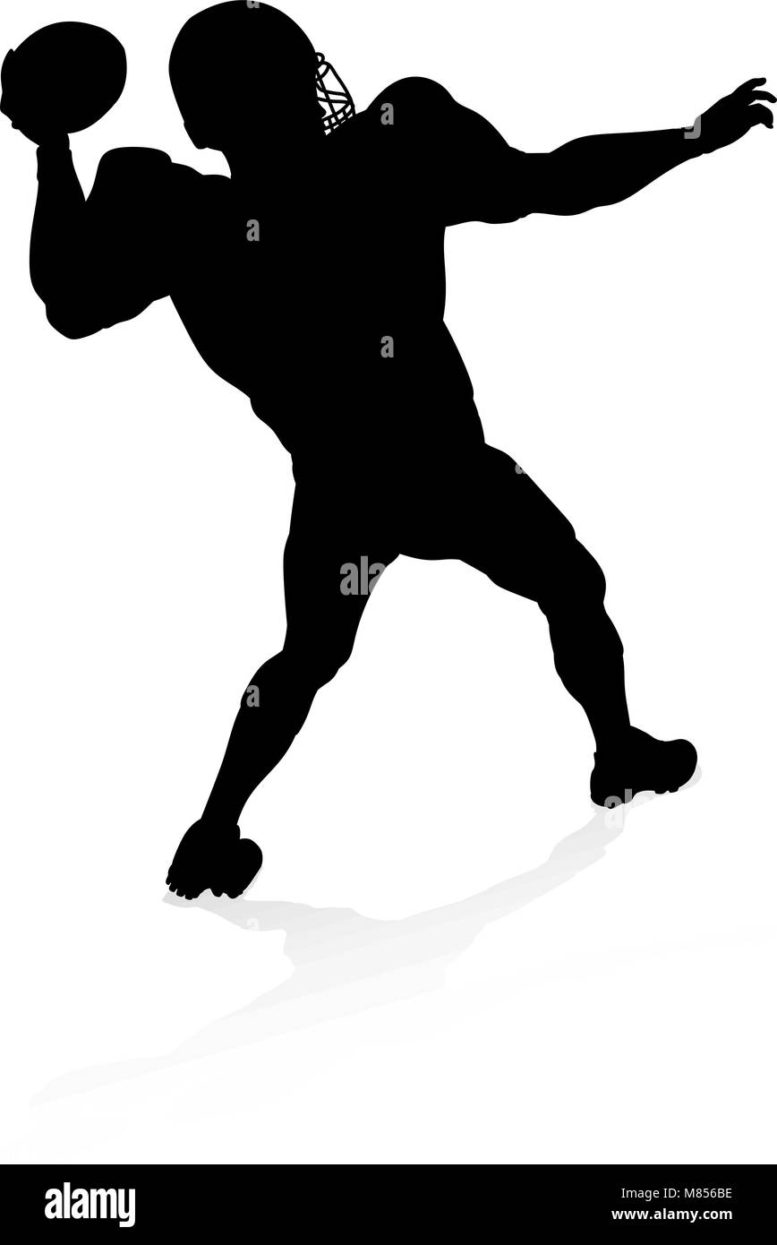Shadow throwing american football Stock Vector Images - Alamy