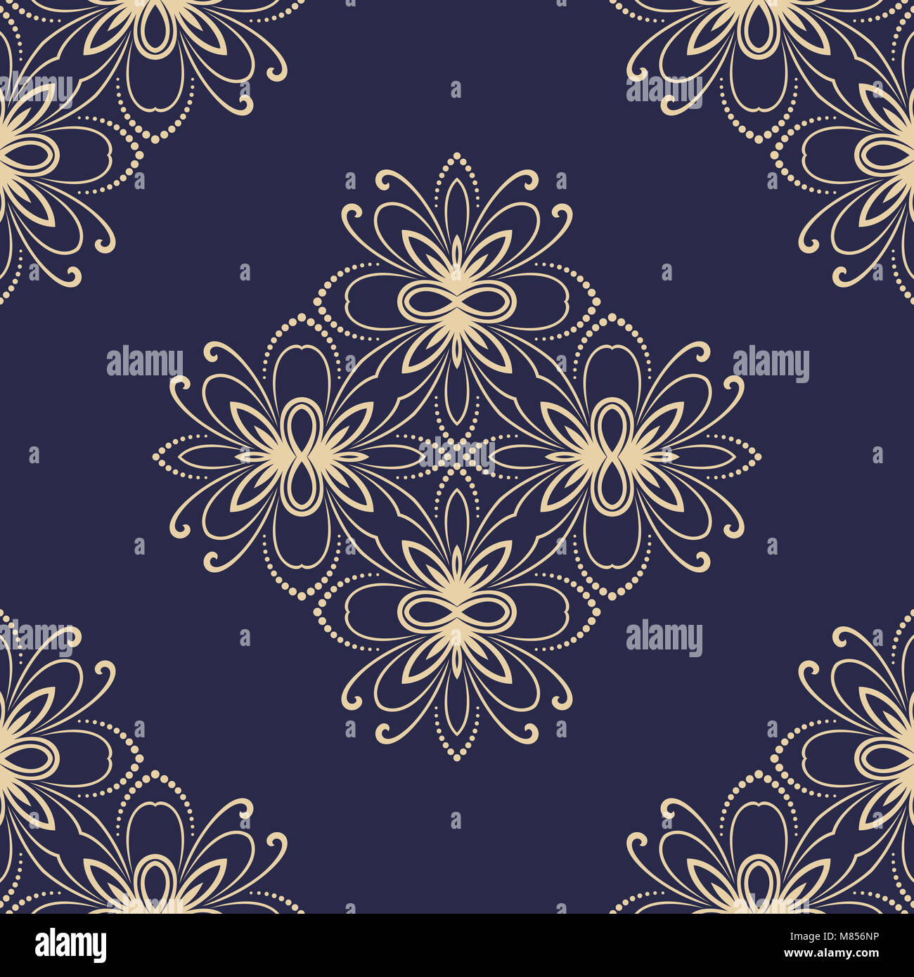 Floral Fine Seamless Pattern Stock Photo - Alamy