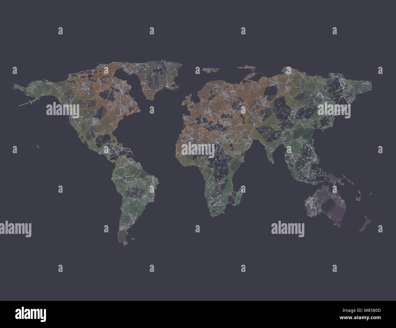 Polygon map hi-res stock photography and images - Alamy