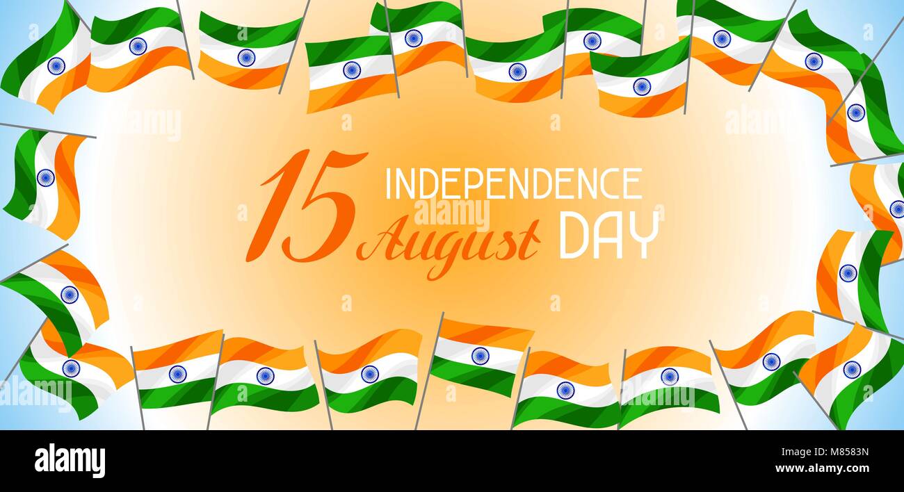 India Independence Day banner. Celebration 15 th of August Stock Vector ...