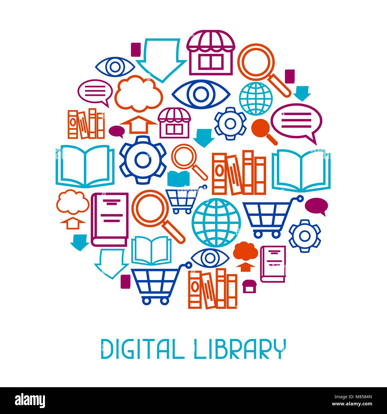 Digital library background hi-res stock photography and images - Alamy