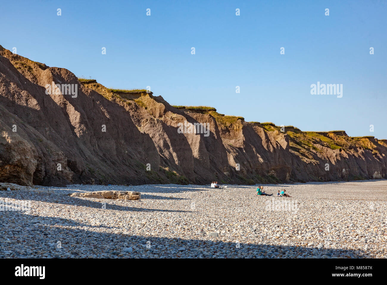 Views along the beach at Seaham, County Durham, towards Sunderland ...