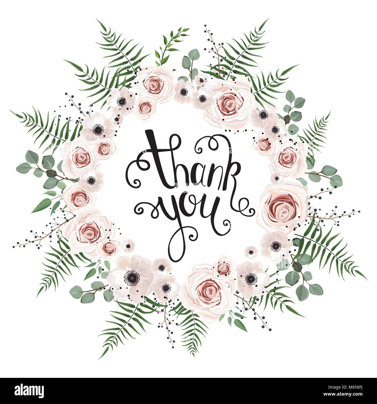 Stylish floral vector design round frame. Vector illustration Stock ...
